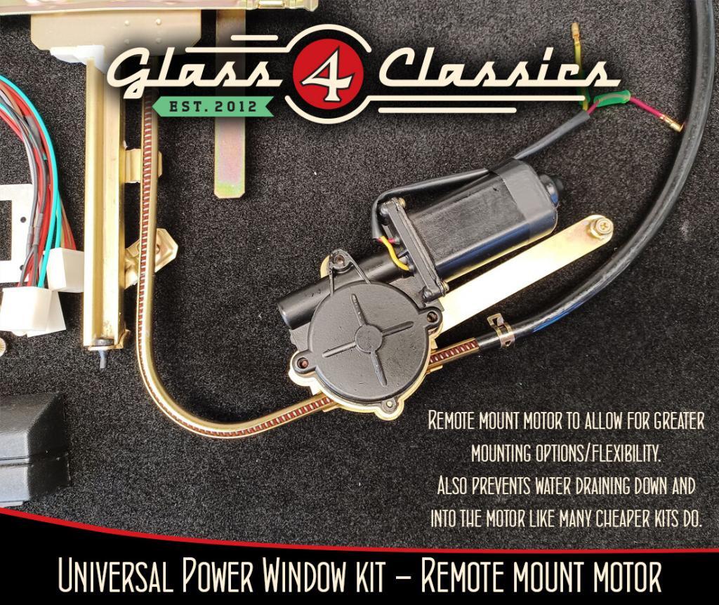 Complete 2 Door Universal Power Window Kit | Glass 4 Classics