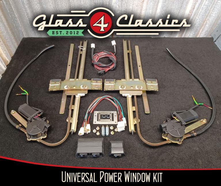 Complete 2 Door Universal Power Window Kit | Glass 4 Classics
