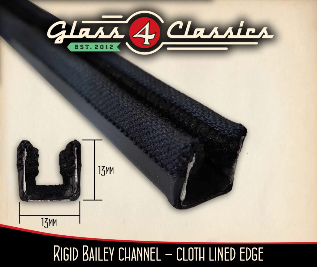 Bailey Channel Black Fabric Lined Rigid 2.4m